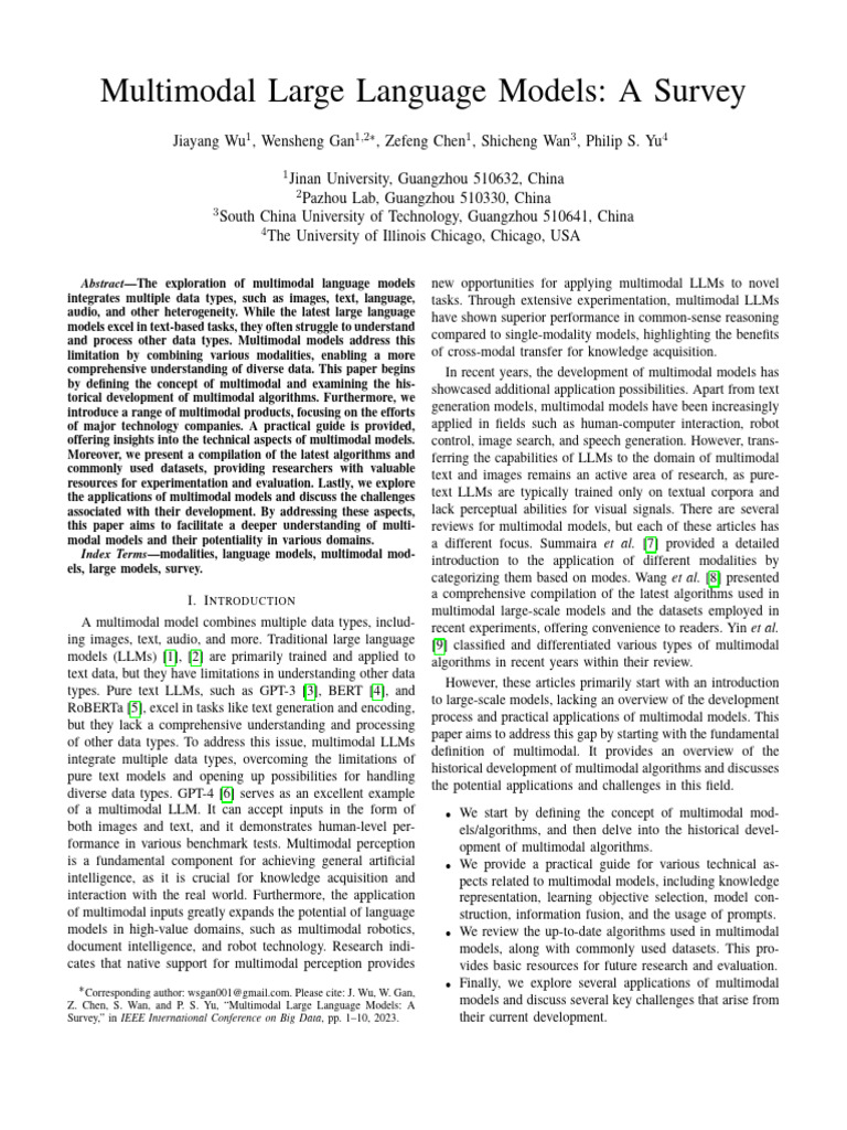2023 Multimodal Large Language Models - A Survey | PDF | Deep Learning ...