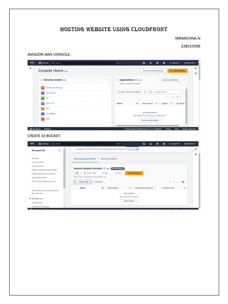 Hosting Website Using Cloudfront | PDF