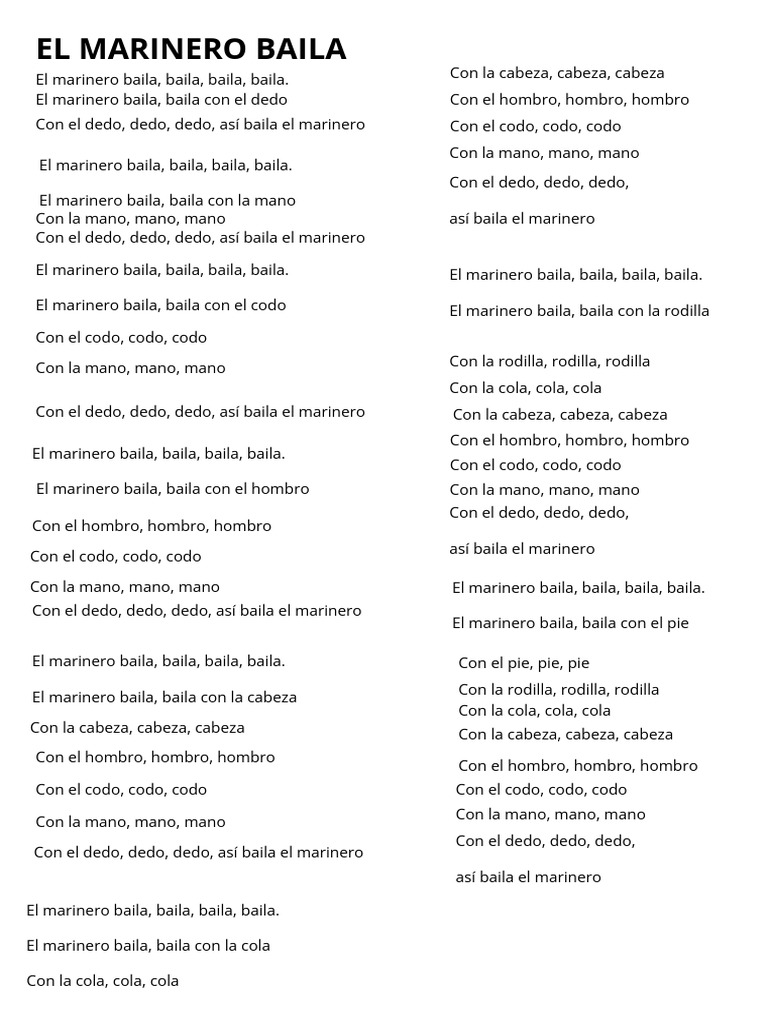 El Marinero Baila PDF | PDF | Mano | Extremidades (anatomía)