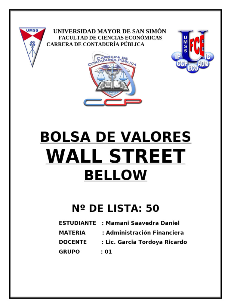 Trabajo Wall Street | PDF