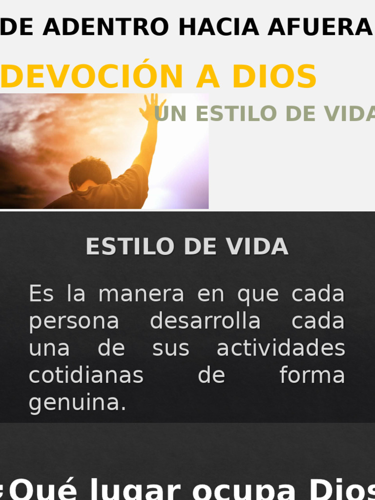Un Estilo de Vida - Devoción A Dios | PDF | Amor | Cristo (título)