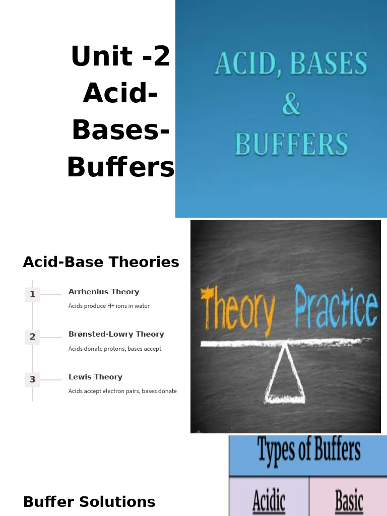 Acid-Base Theories and Buffer Solutions | PDF | Acid | Buffer Solution