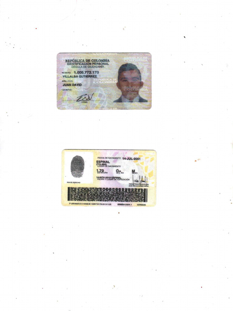 Mi Cedula A Color | PDF