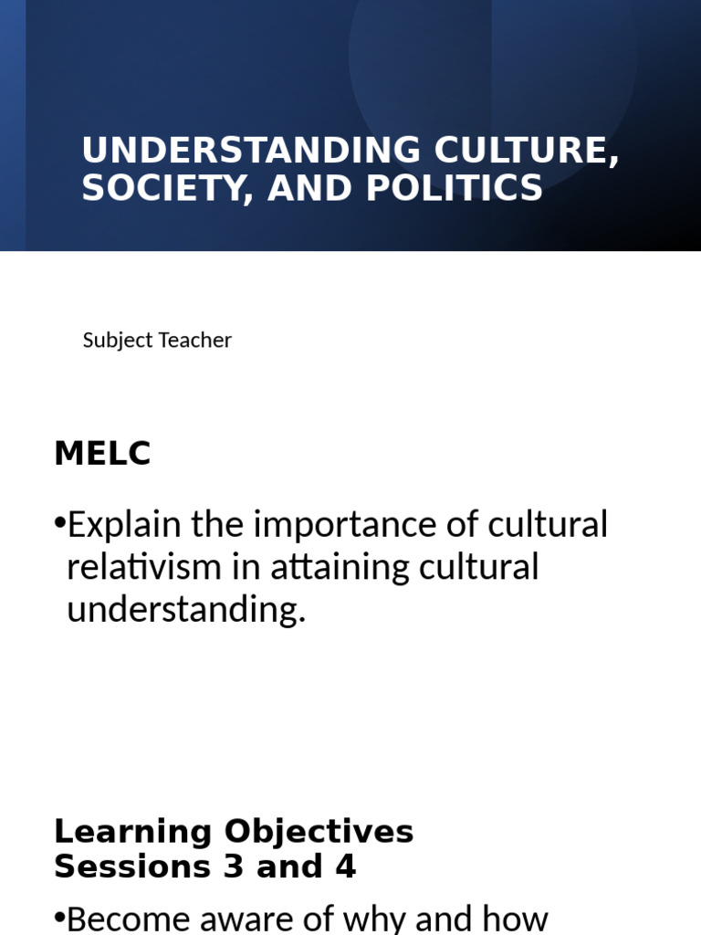 q1 Ucsp Module 3 Part 2 | PDF | Relativism | Social Psychology