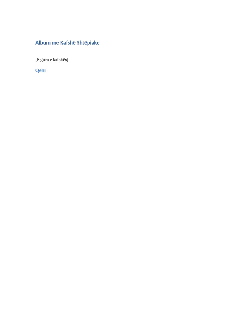 Album Me Kafshe Shtepijake | PDF