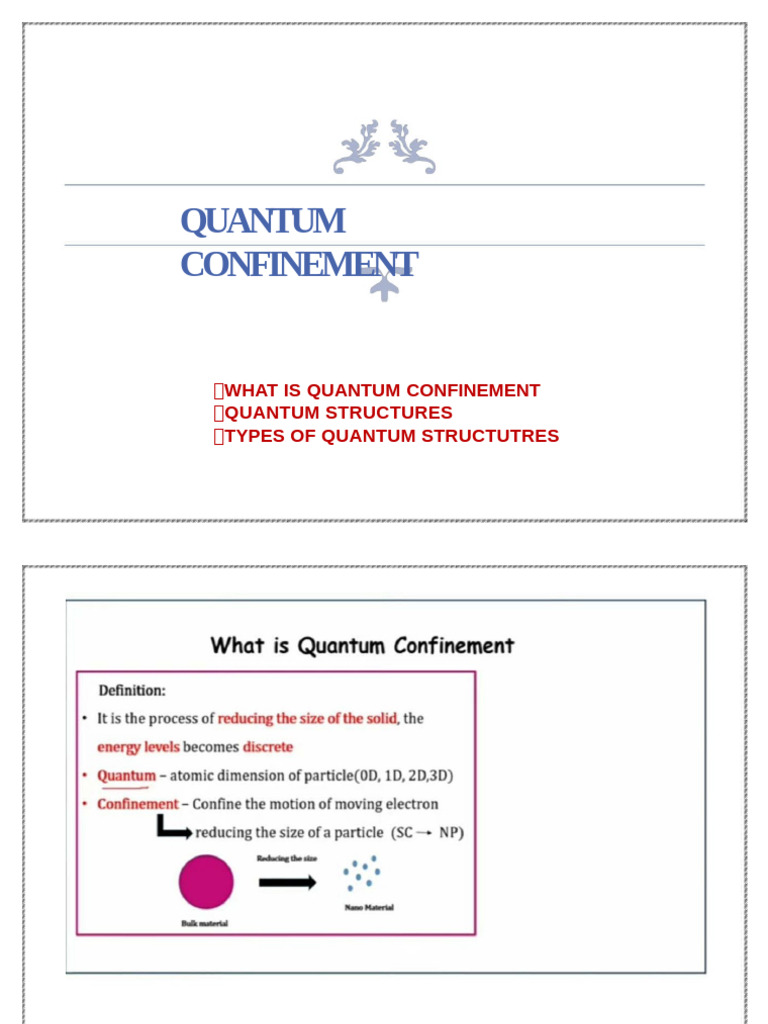 Quantum Confinement | PDF