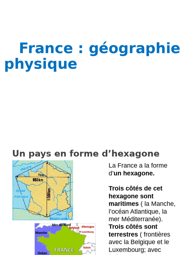 Géographie de la France hexagonale | PDF | Montagnes | Climat océanique