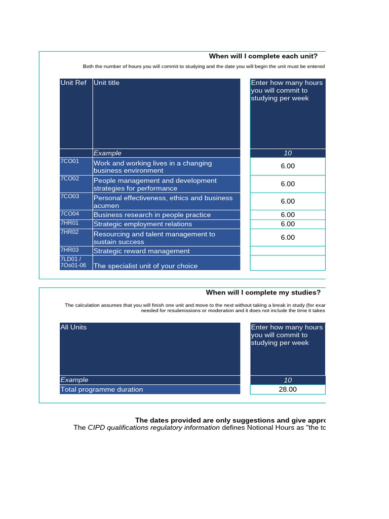 Study Time Calculator for Level 3 Units | PDF