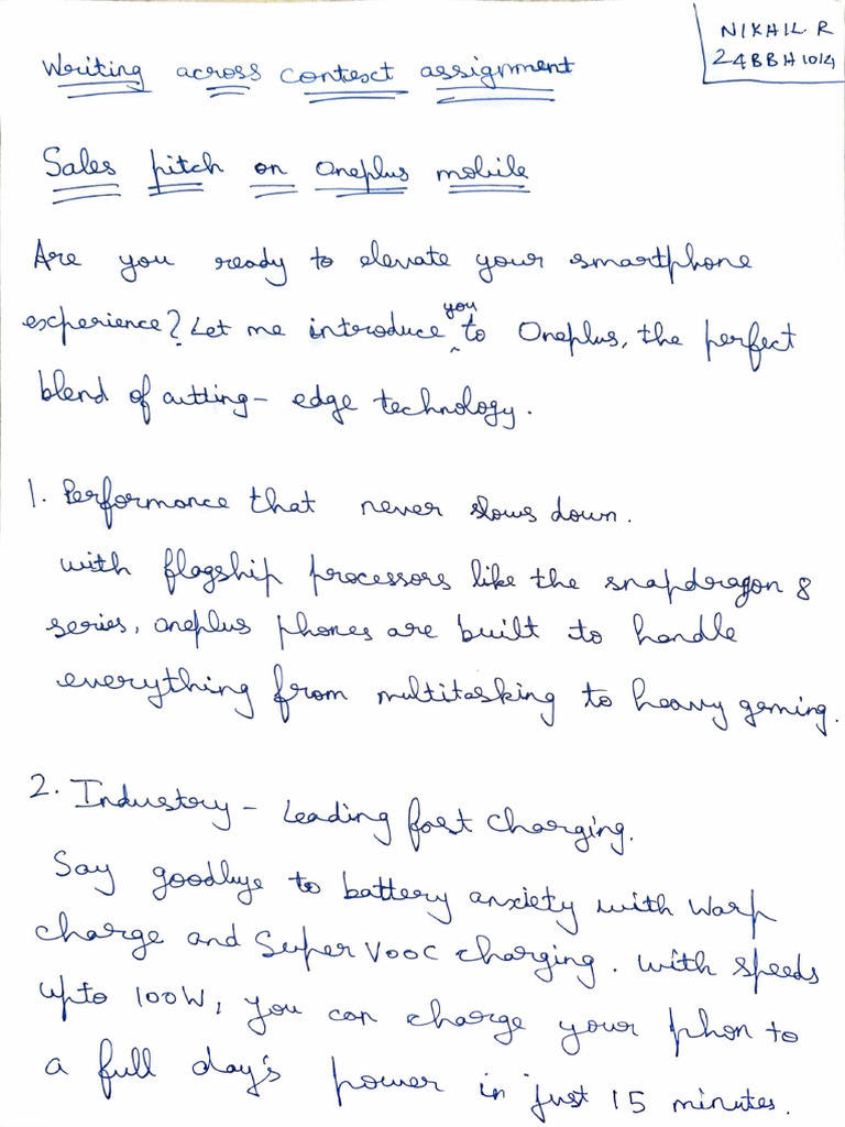 Sales Pitch.2024BBH1014 Nikhil.ramesh | PDF