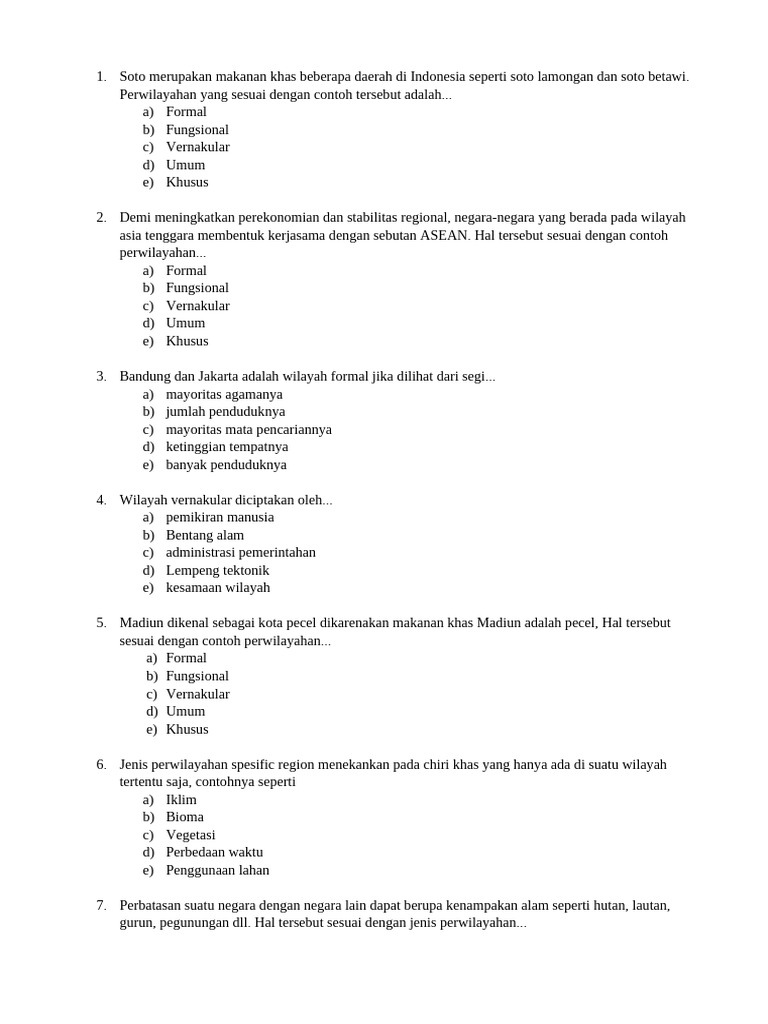 Soal Pas Geografi Ganjil Kelas Xii 2022-2023 | PDF