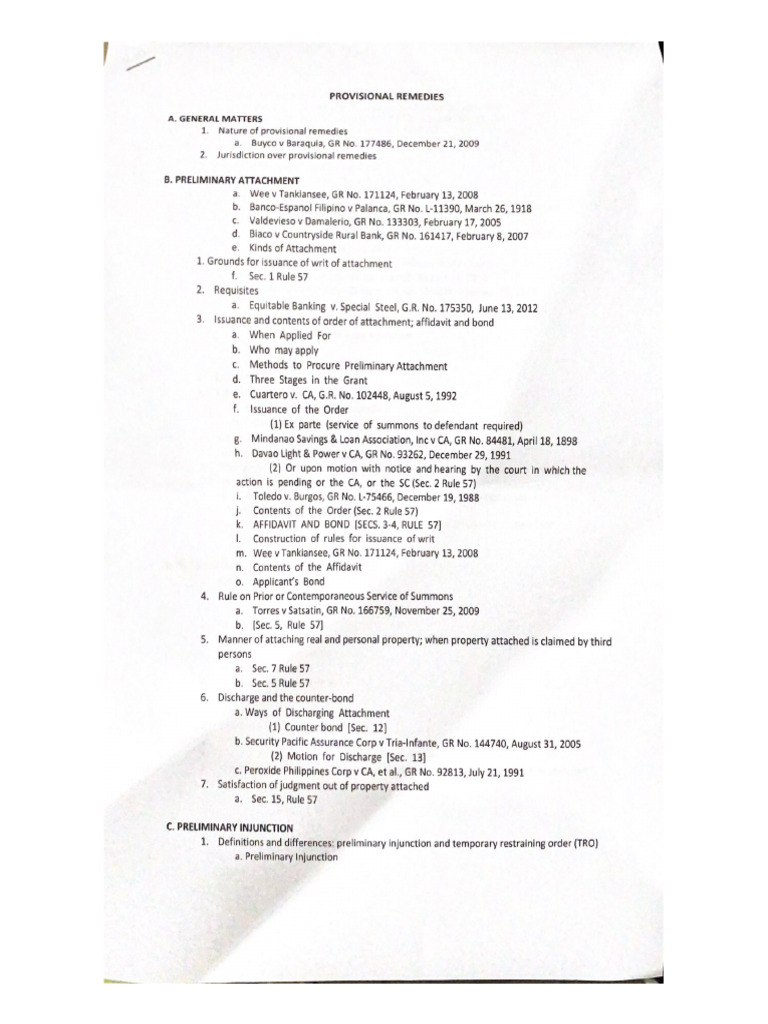 PROVISIONAL-REMEDIES | PDF