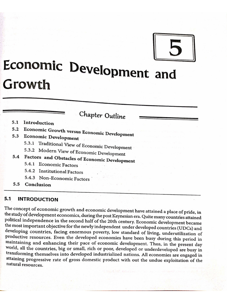 Unit 2a Economic Development and Growth Economics-II | PDF