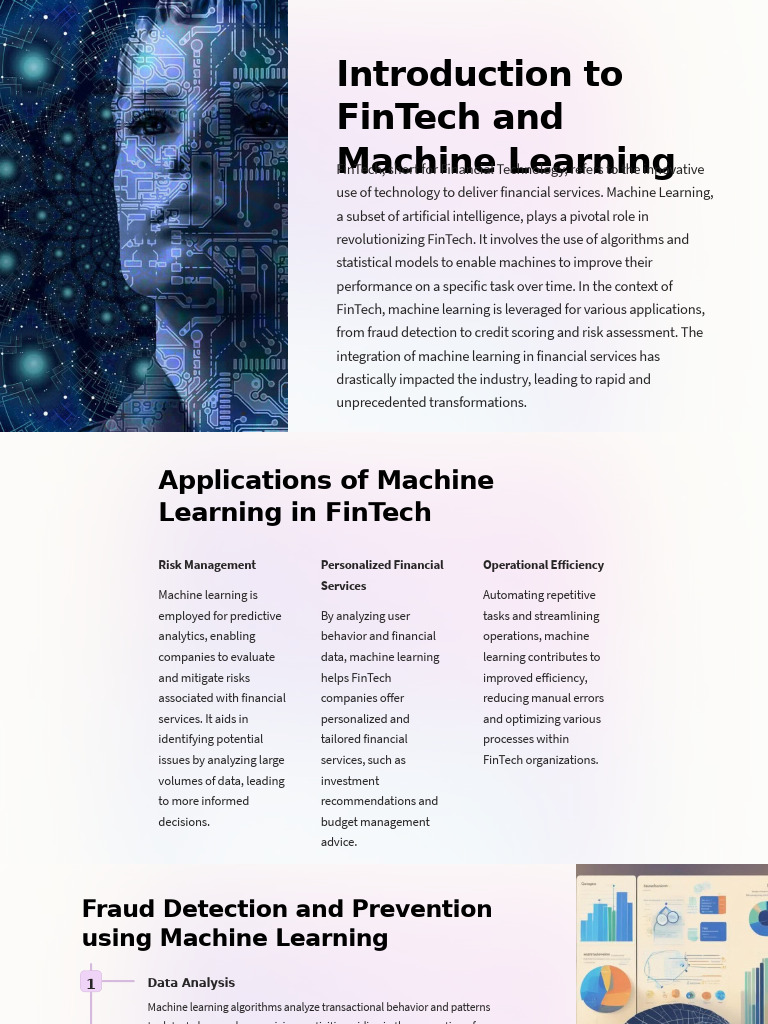 Introduction to FinTech and Machine Learning | PDF | Machine Learning | Risk