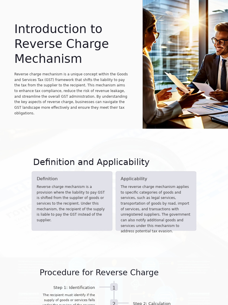 Introduction To Reverse Charge Mechanism | PDF | Taxes | Value Added Tax