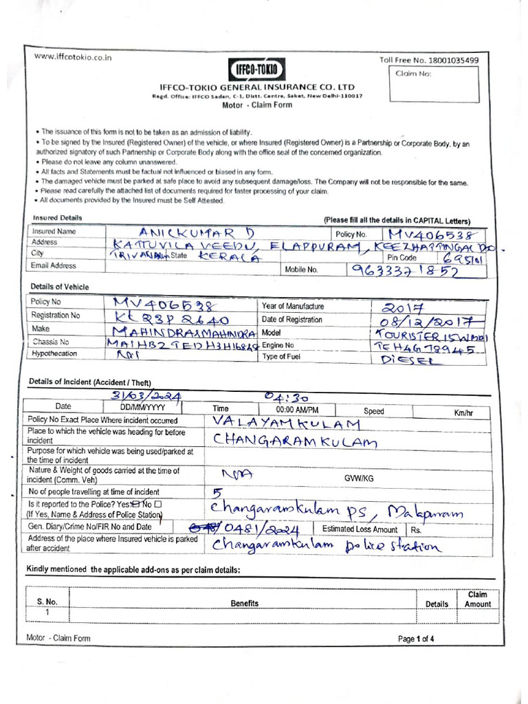 Claim Form | PDF
