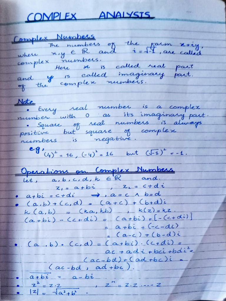 Complex Notes by Brown and Churchill | PDF