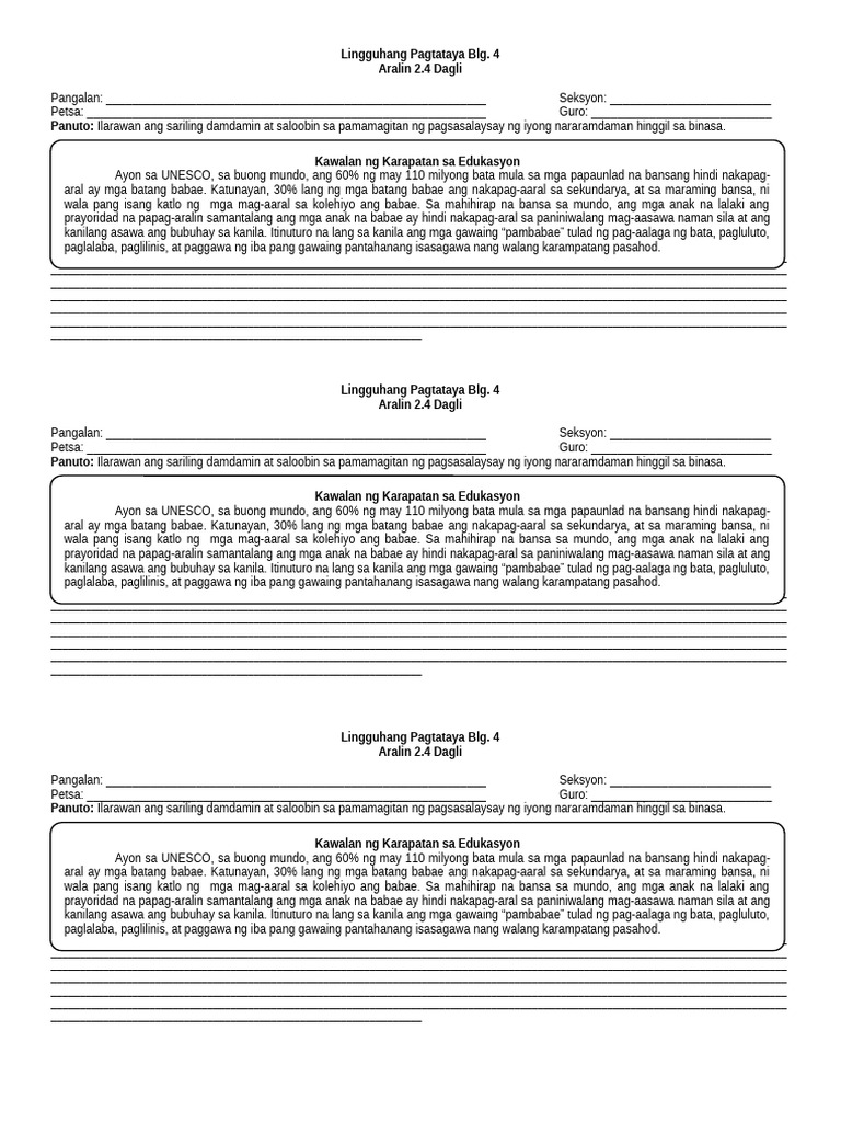 Worksheet Q2 Week 4 | PDF