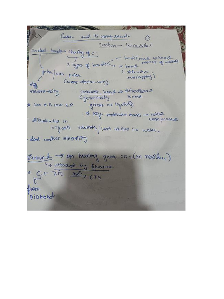 Class 10th Organic Notes Cbse Jee Mains and Advanced | PDF