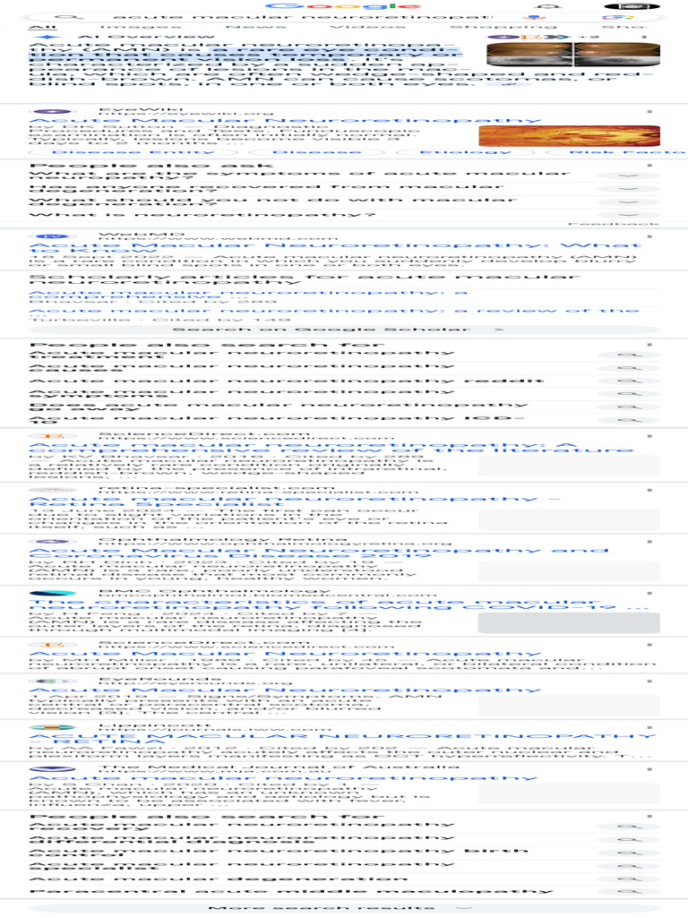 AMN: A Rare Eye Condition Guide | PDF | Epidemiology | Diseases And ...