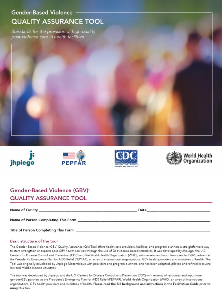 GBV-QA+tool Jan+2018 | PDF | Violence Against Women | Informed Consent