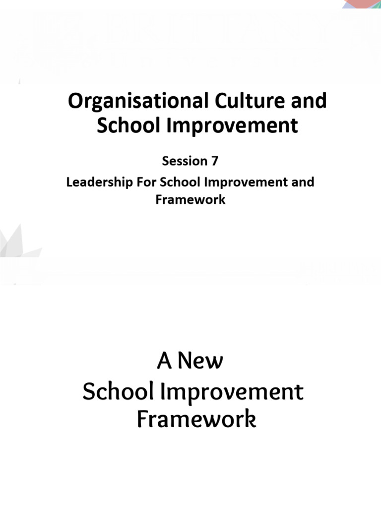 School Improvement Framework Overview | PDF | Educational Assessment ...