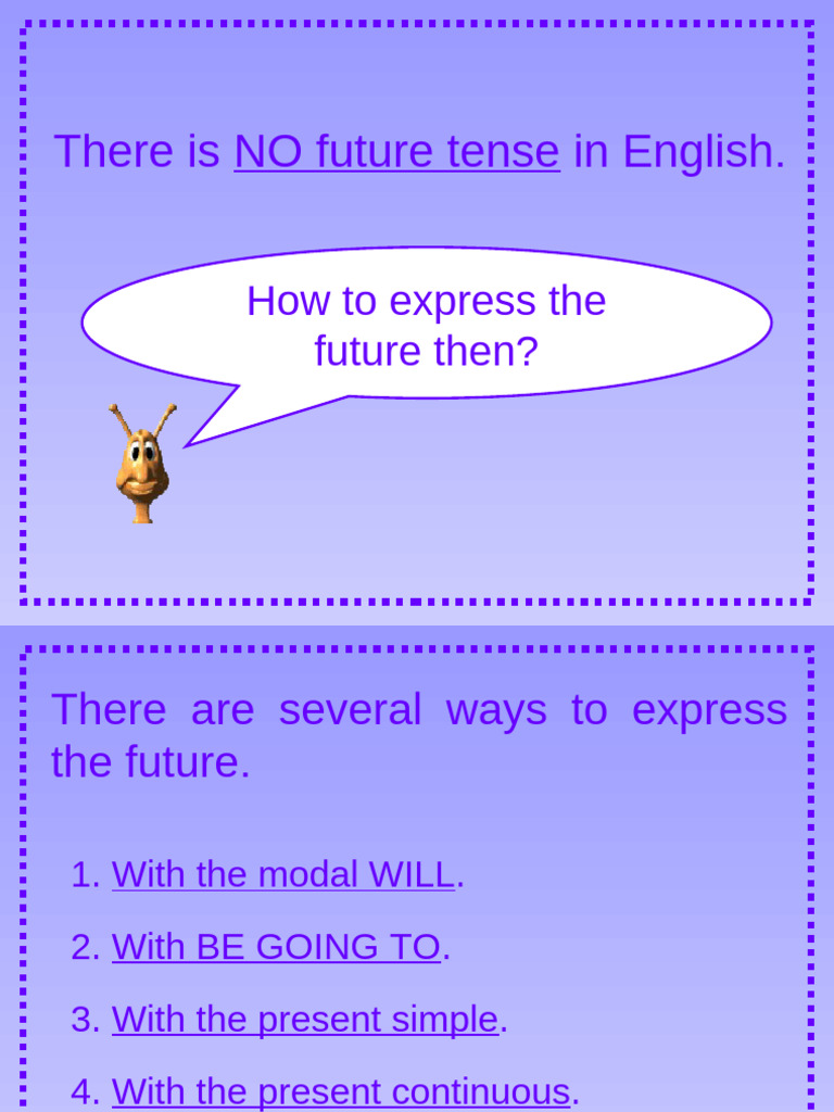 Expressing Future Tenses in English | PDF | Verb | Linguistic Morphology