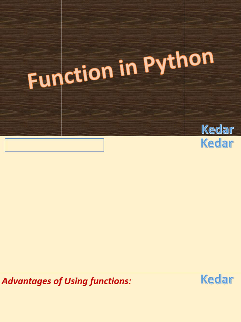 PYTHON (FUNCTIONS) | PDF | Parameter (Computer Programming) | Anonymous ...