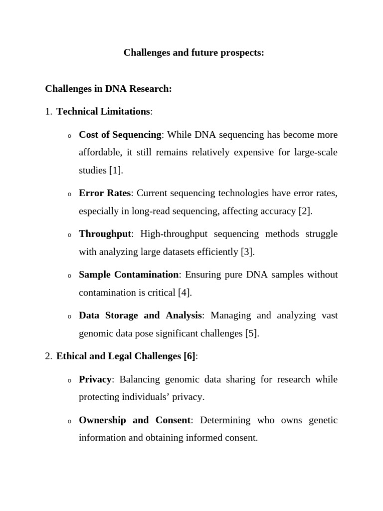Challenges and Future Prospects | PDF | Dna Sequencing | Personalized Medicine
