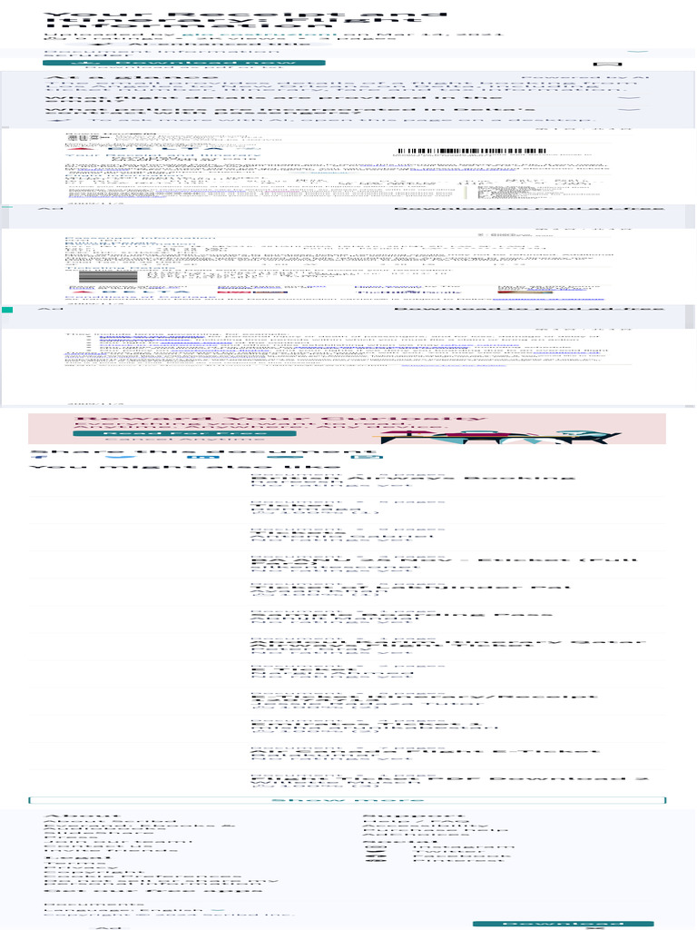 Your Receipt and Itinerary Flight Information PDF Delta Air Lines ...