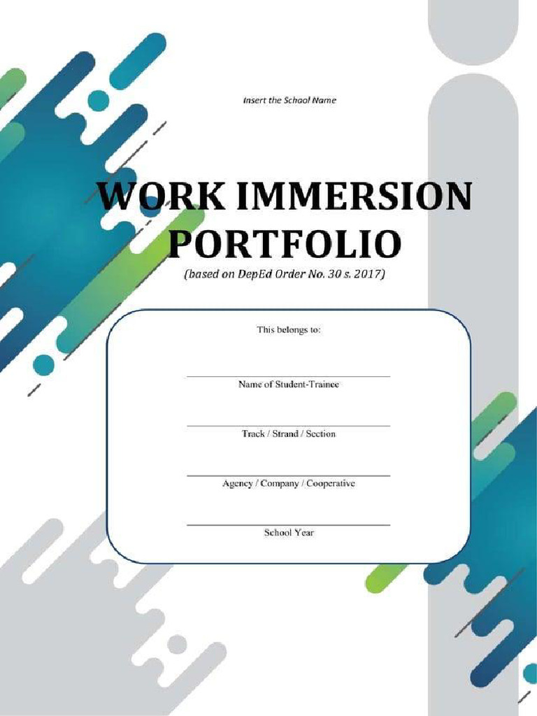 Work Immersion Portfolio | PDF