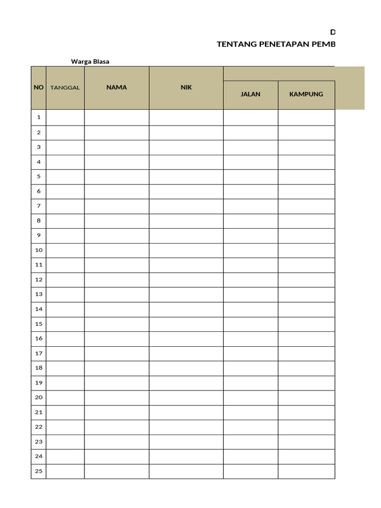 Format Rekap Stbp | PDF