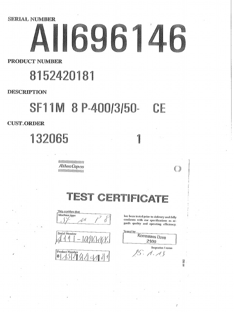 Test Certificate | PDF