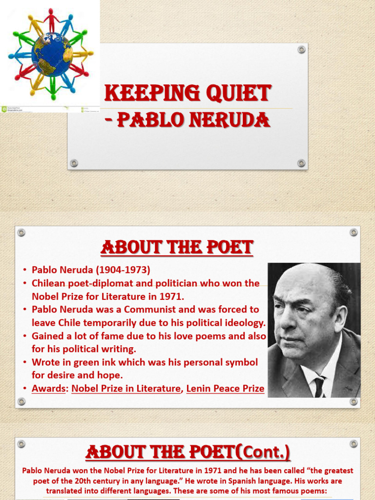 Keeping Quiet-Pablo Neruda | PDF