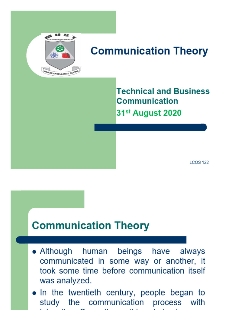 Overview of Communication Theory | PDF | Communication | Rhetoric