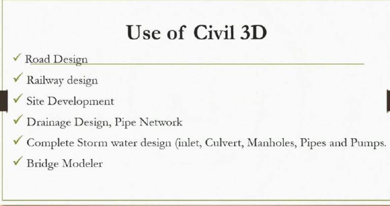 Use of Civil 3D | PDF