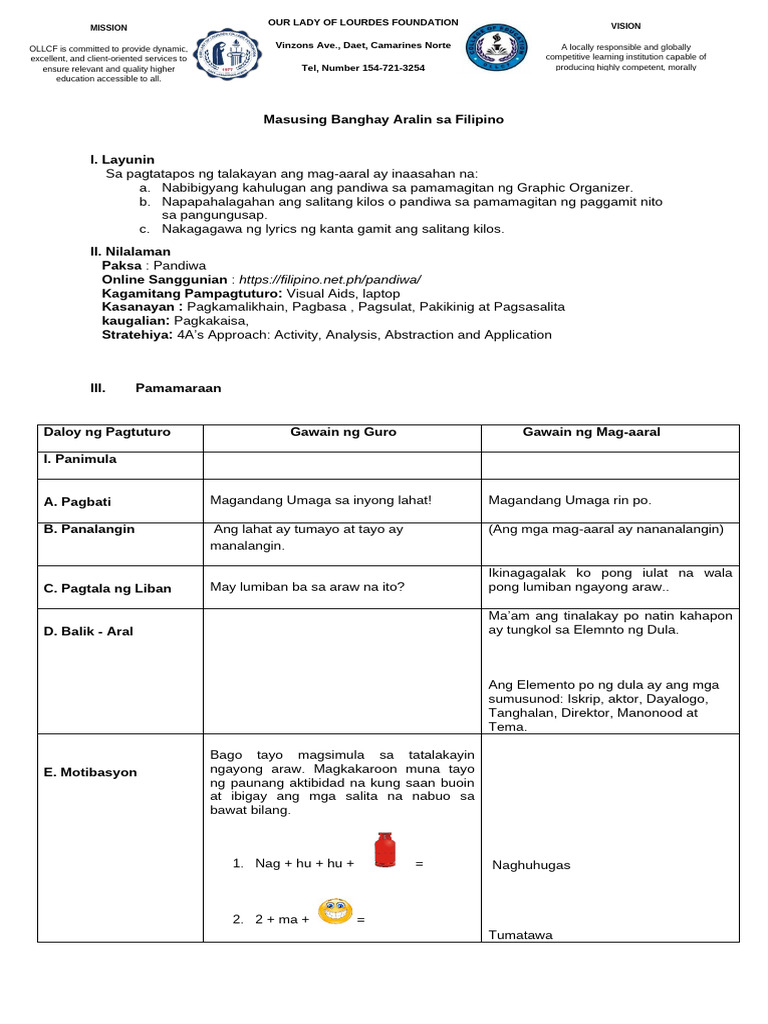 Banghay Sa Filipino Final | PDF