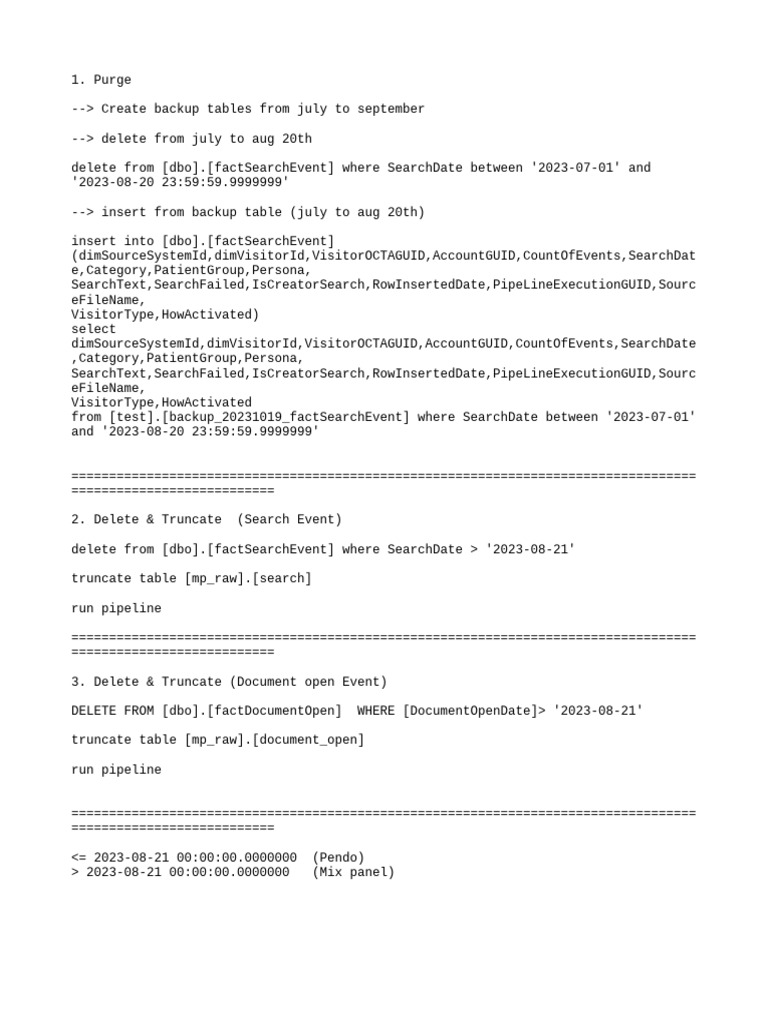 Commands (Delete & Truncate) | PDF