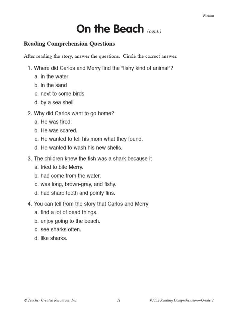 Grade 2 Reading Comprehension Activities | PDF