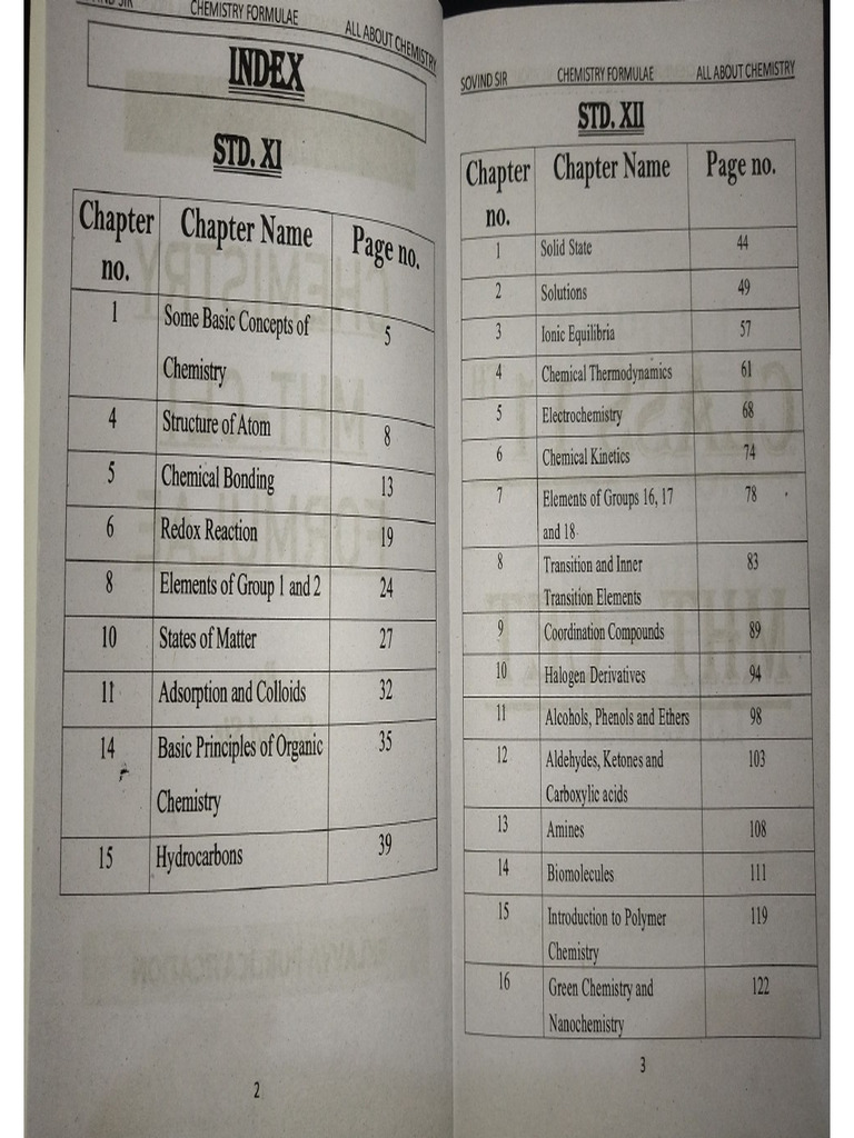 Chemistry Formula Book | PDF