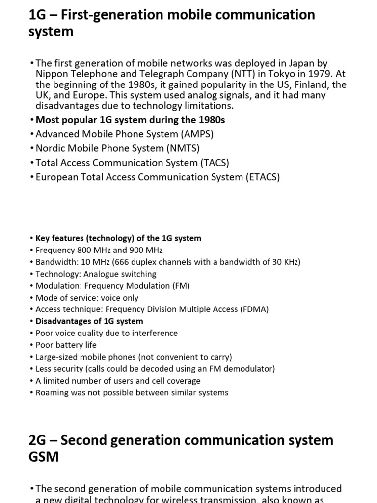 Evolution of Mobile Communication Systems | PDF | High Speed Packet ...