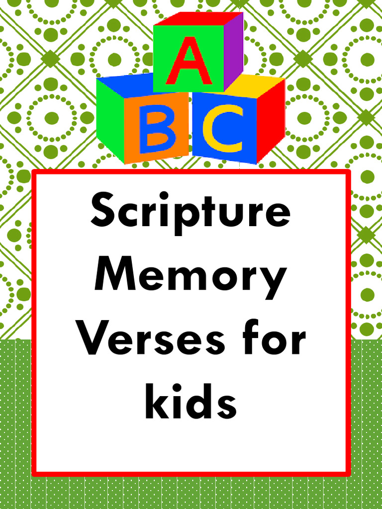ABC Scripture Memory Verses for Kids | PDF