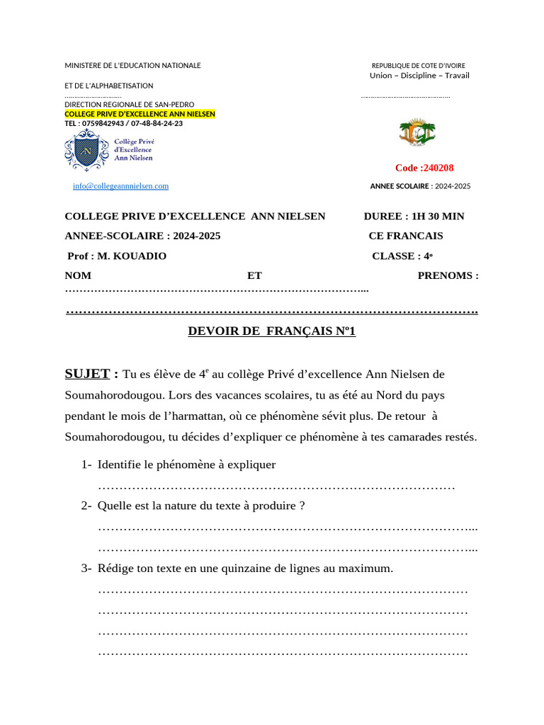 DEVOIR 4e | PDF