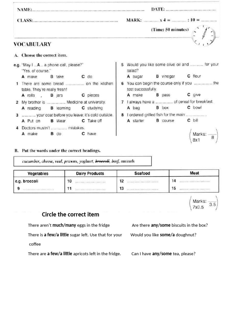 Enterprise A2 Module 5 Test | PDF