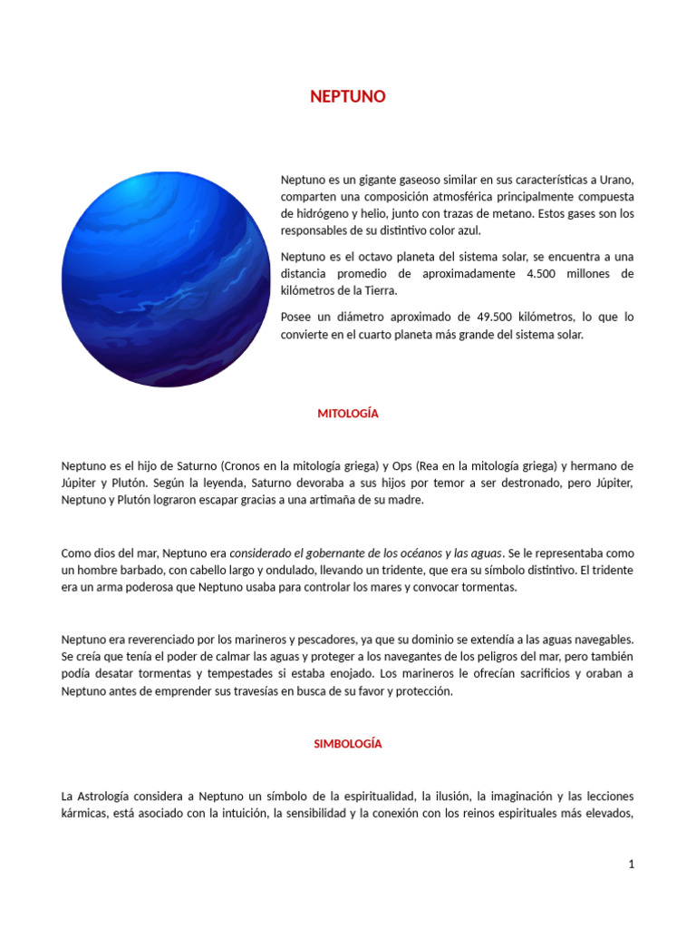 Manual Neptuno | PDF | Neptuno | Sistema solar