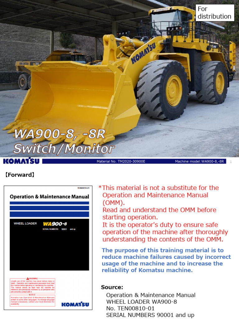 WA900-8, - 8R Switch, Monitor PDF | PDF | Manual Transmission | Switch
