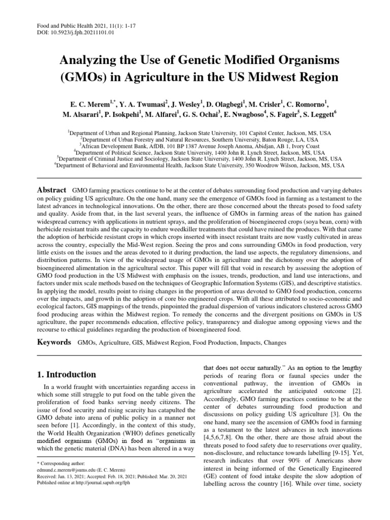Midwest GMO Farming Analysis | PDF | Genetically Modified Organism ...