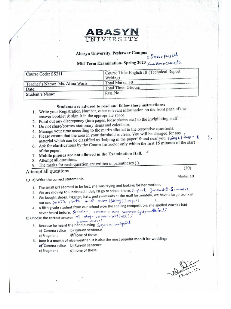 Scanned Document Analysis Guide | PDF