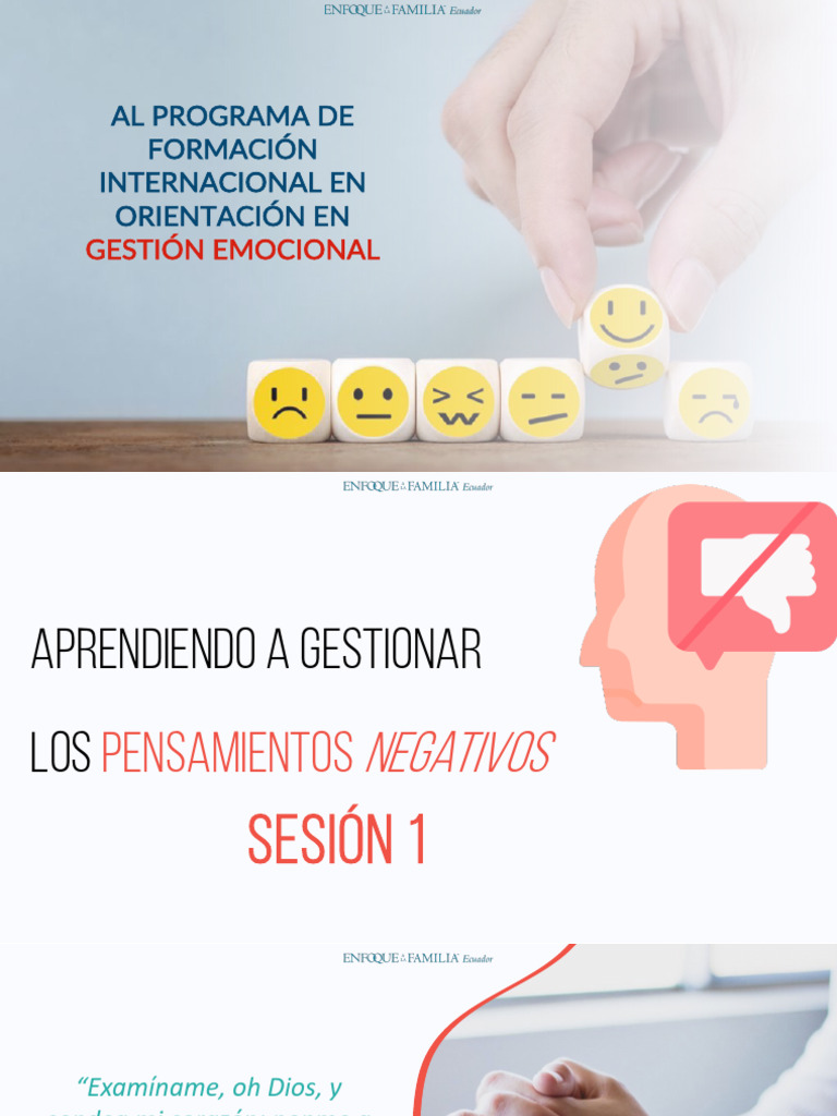 PDF Resumen Gesti N Emocional Sesi N 1 Aprendiendo A Gestionar Los Pensamientos Negativos | PDF ...