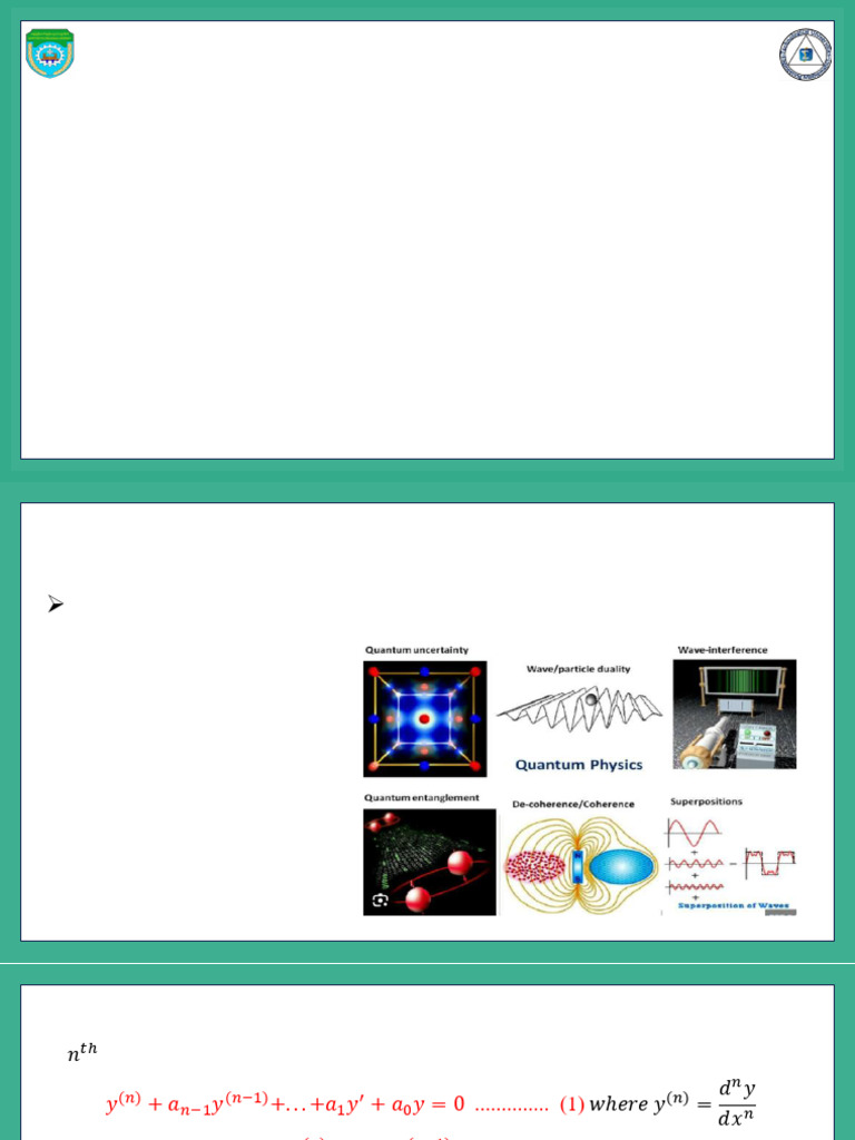 Week 8 - Homogeneous Linear ODEs With Constant Coefficients | PDF ...
