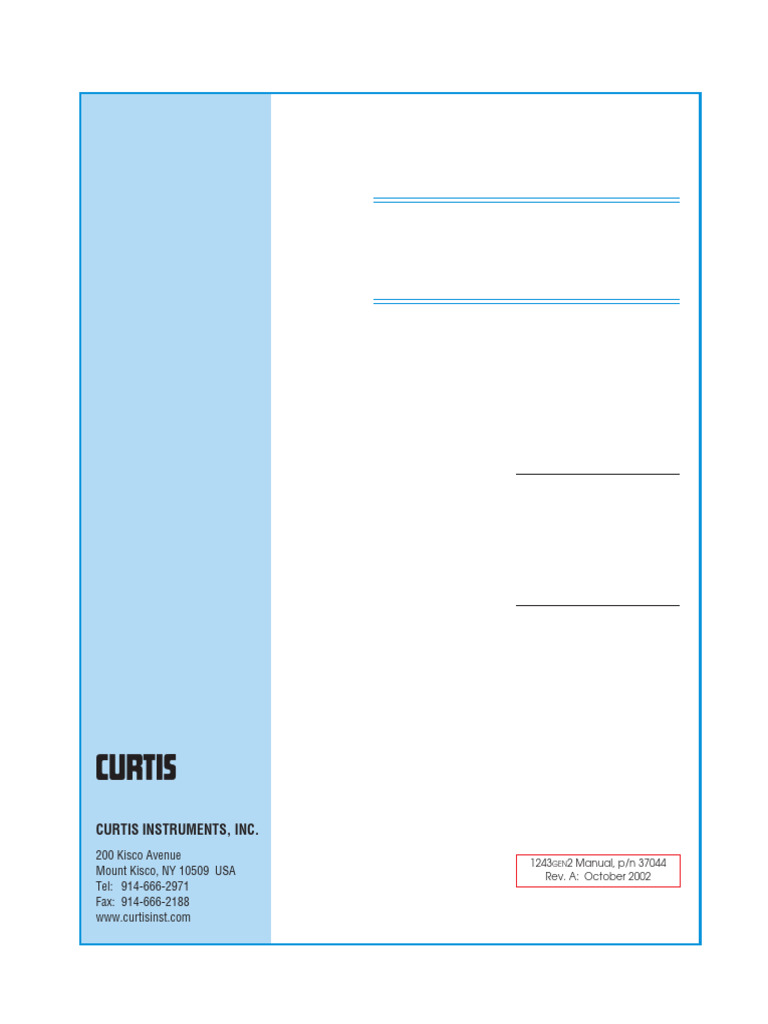 Curtis 1243 | PDF | Electrical Components | Vehicles